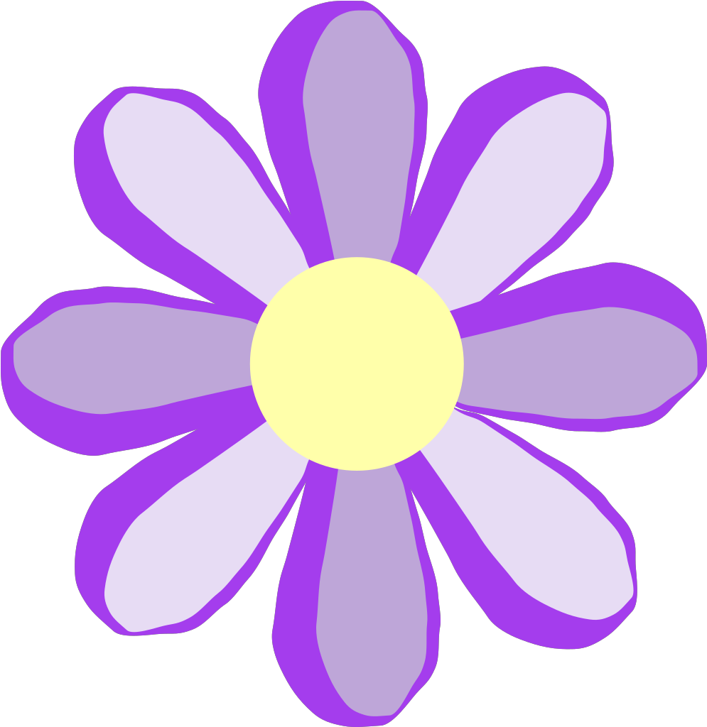 Purple Flower Clip Art At Clker - Cute Spring Flower Clipart - Png ...