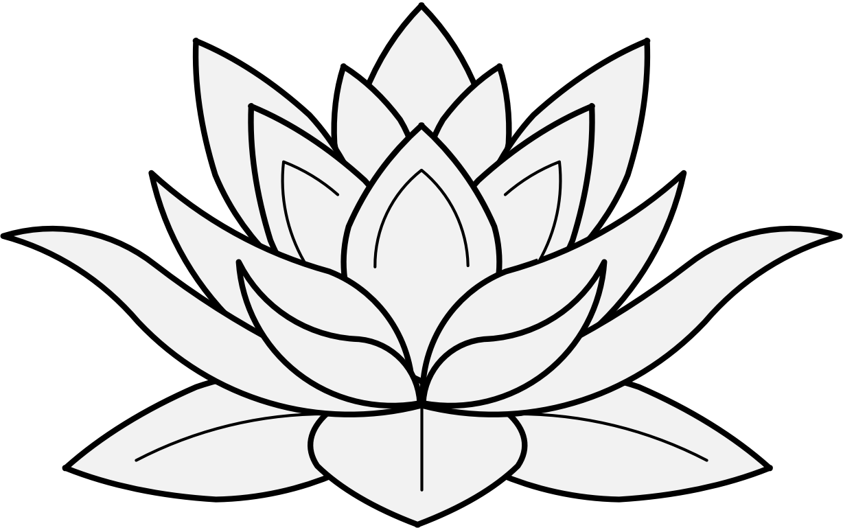 Drawing Details Lotus Flower - Lotus Heraldry Clipart - Full Size ...