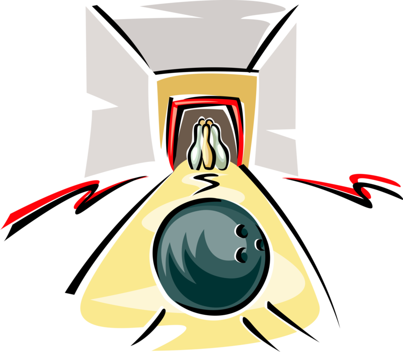 Vector Illustration Of Sports Equipment Bowling Ball - Illustration ...