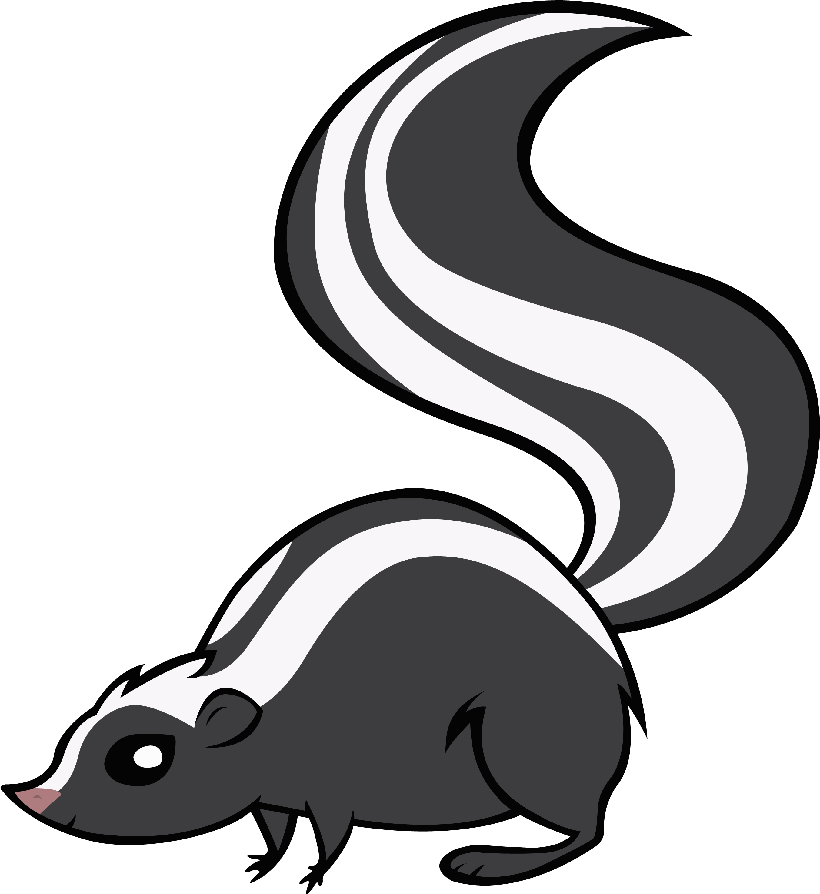 Skunk Clip Art - Skunk Clipart Png Transparent Png - Full Size Clipart ...