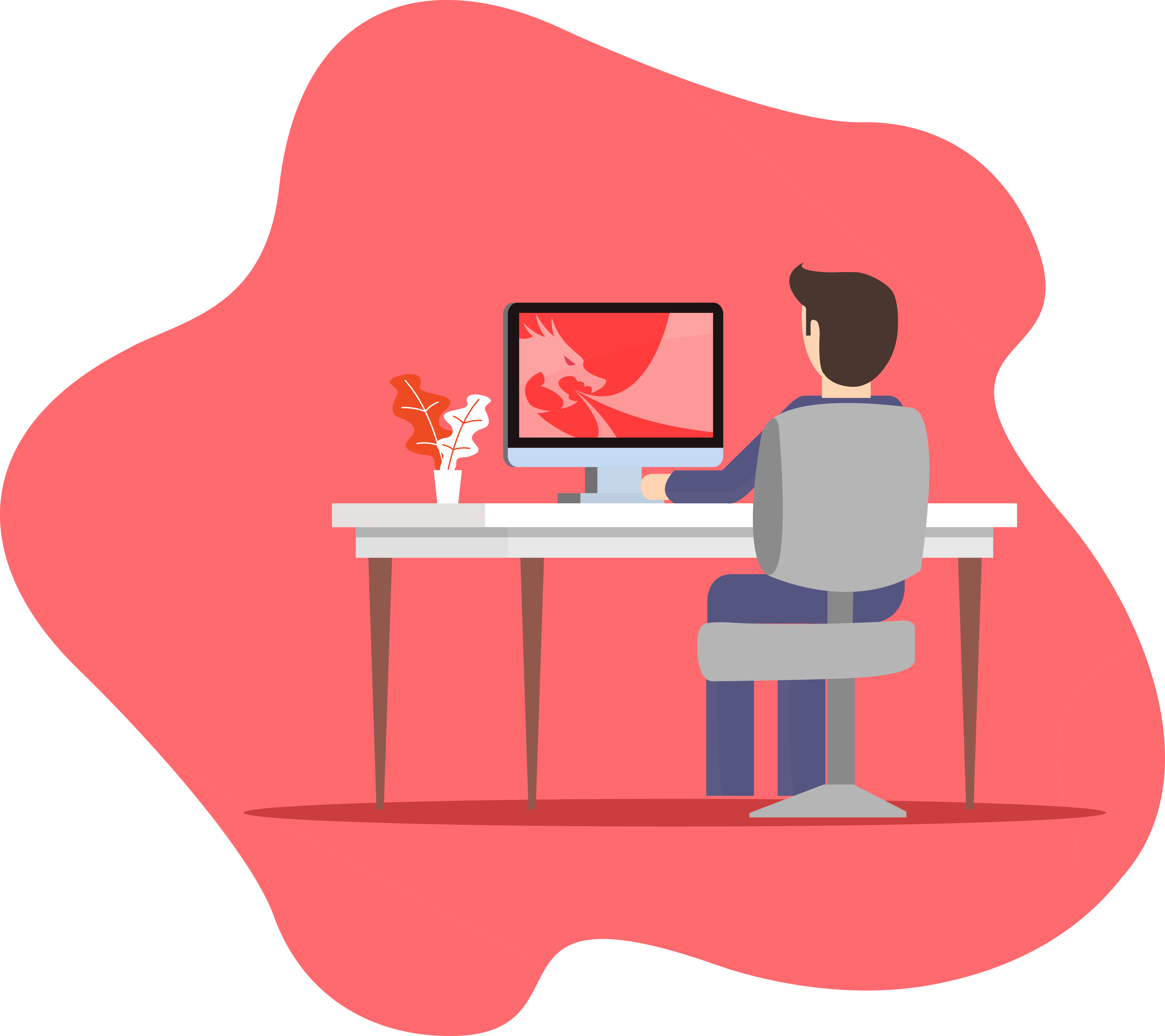 Computer Desk Clipart - Full Size Clipart (#5414657) - PinClipart