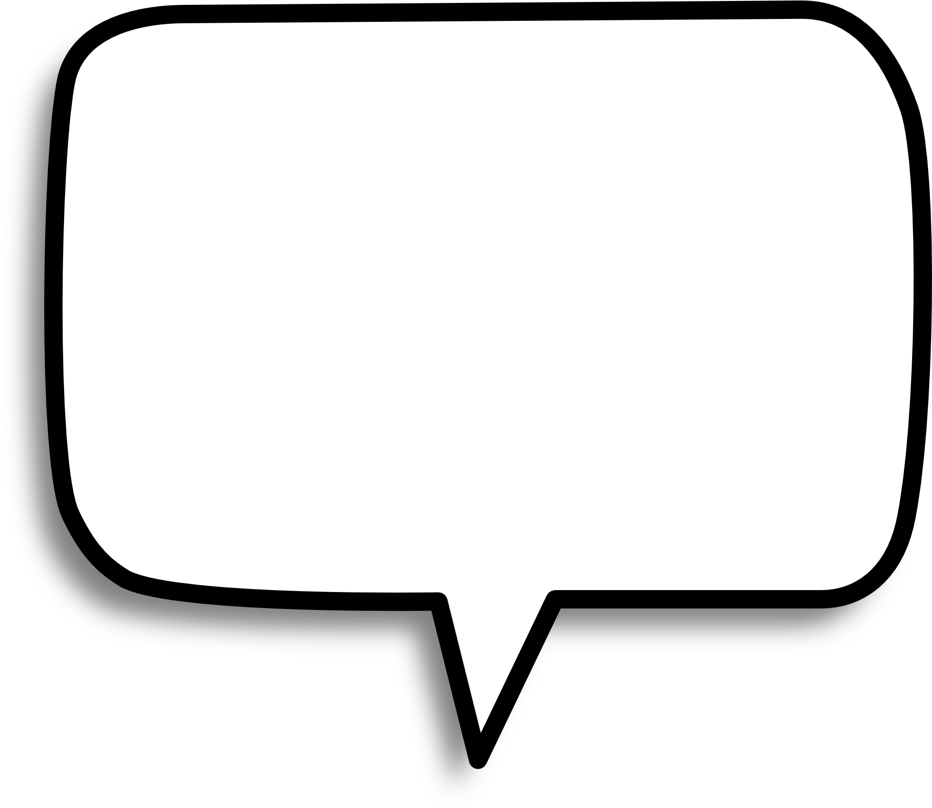 Download Black And White - White Speech Bubble Png Clipart (#5415166 ...