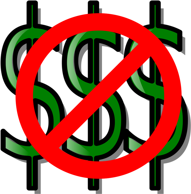 No Money - Clip Art Money Signs - Png Download - Full Size Clipart ...