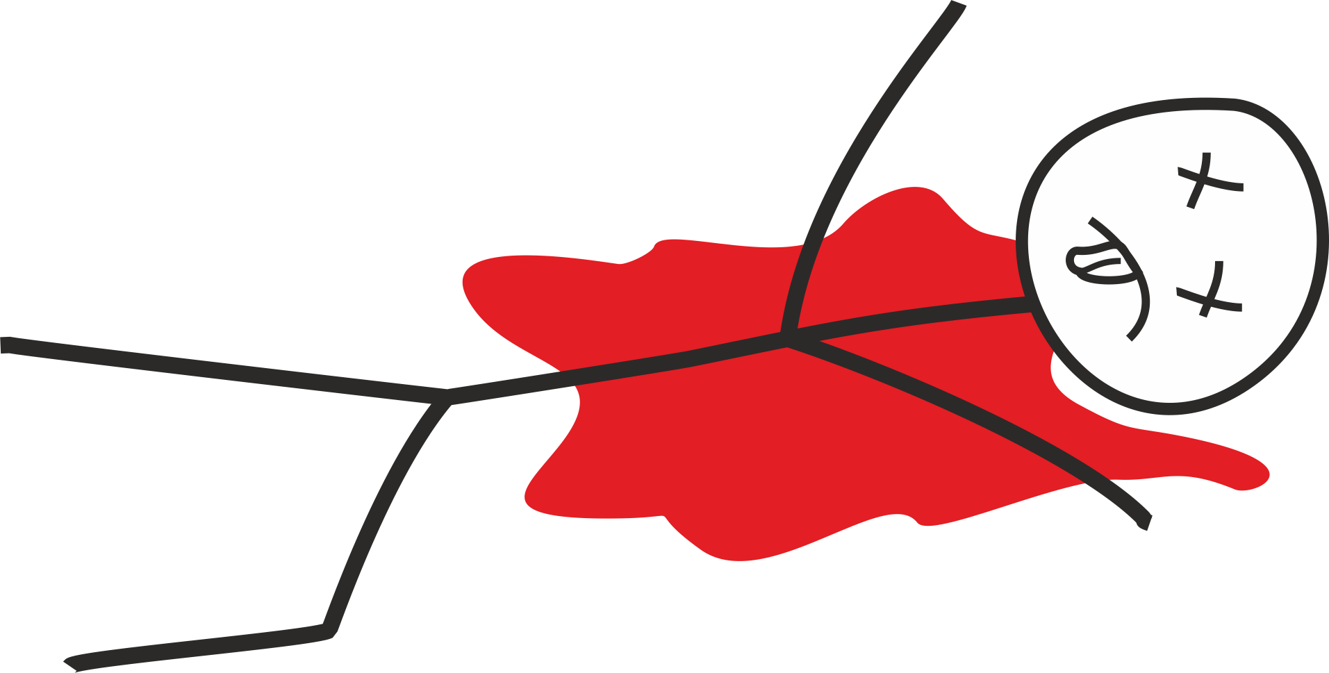 Transparent Clipart Of Stick Figures - Dead Man Stick Figure - Png ...