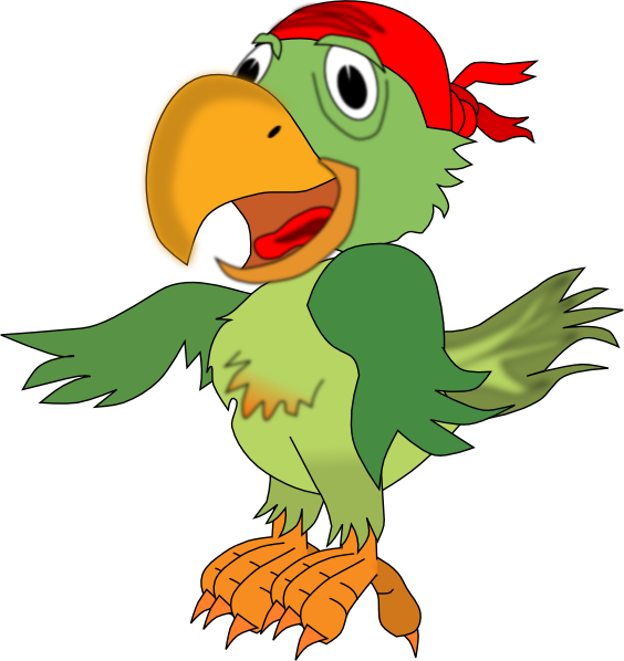 Pirate Parrot Clipart - Png Download - Full Size Clipart (#5419069 ...