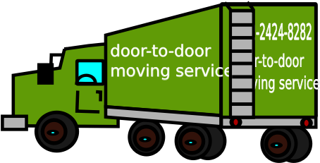 Vector Drawing Of Closed Moving Truck - Clipart Moving Truck ...