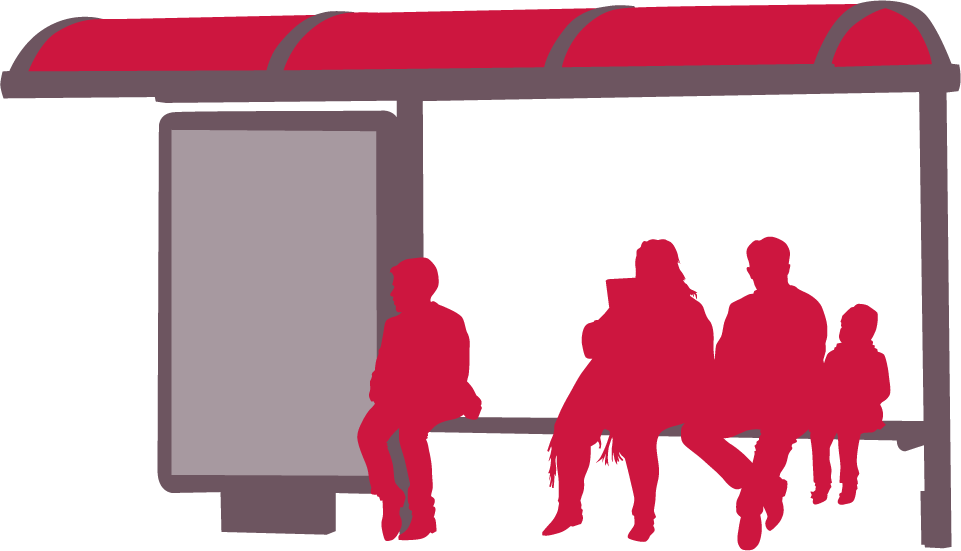 Bus Stop 2 Red - Bus Stop Clipart Png Transparent Png - Full Size ...