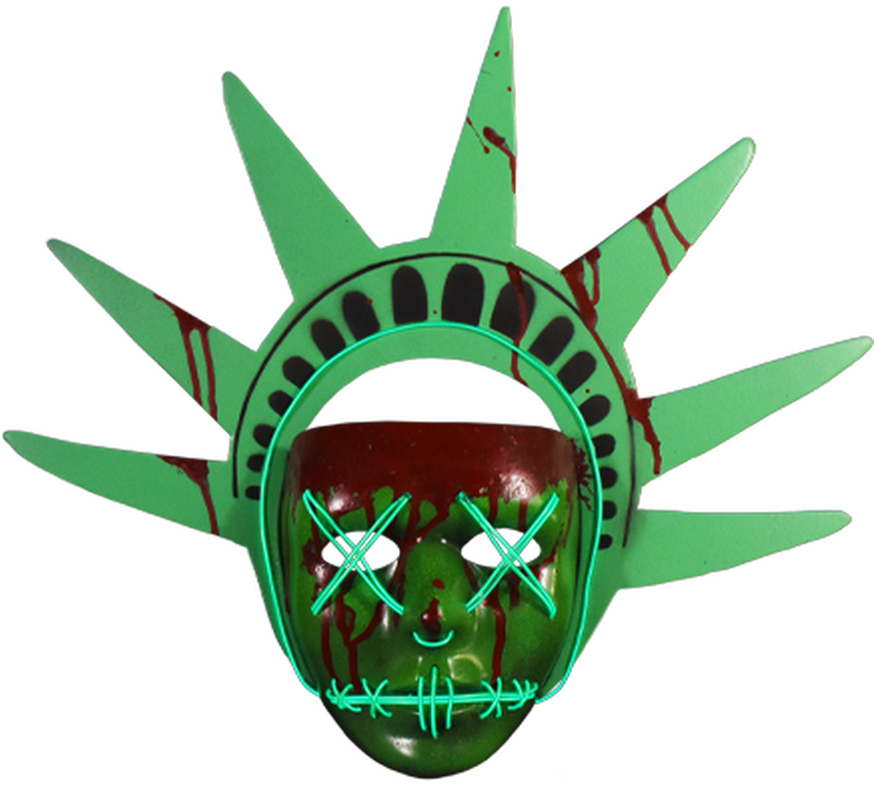 Election Year Lady Liberty Light Up Mask - Purge Lady Liberty Mask ...