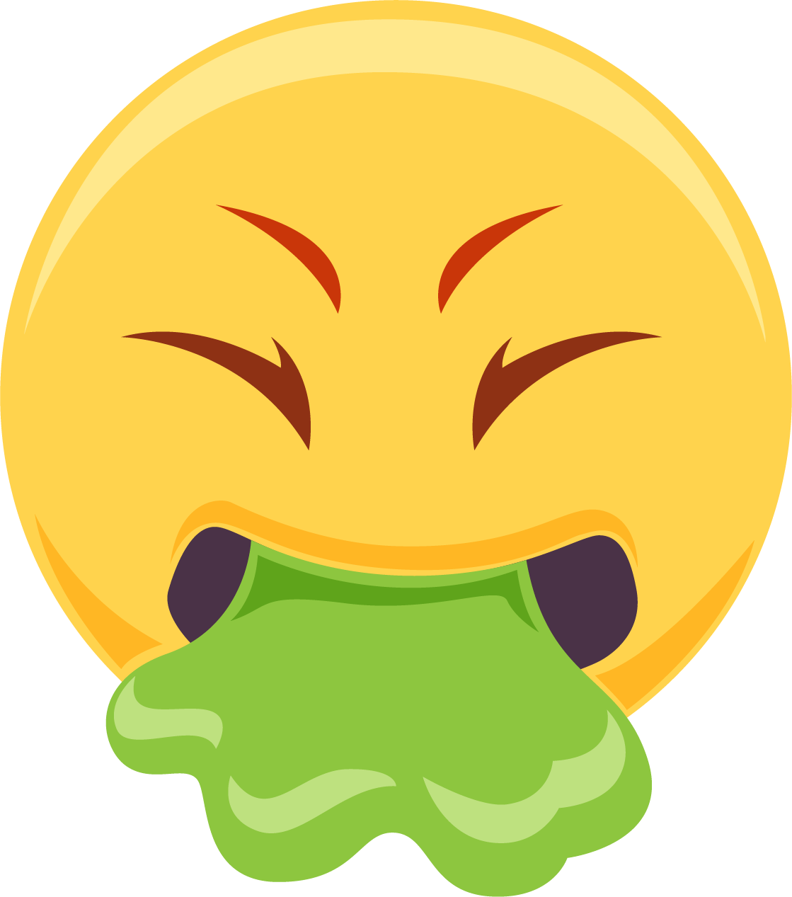 Computer Icons Clip Art Transprent - Transparent Background Puke Emoji ...