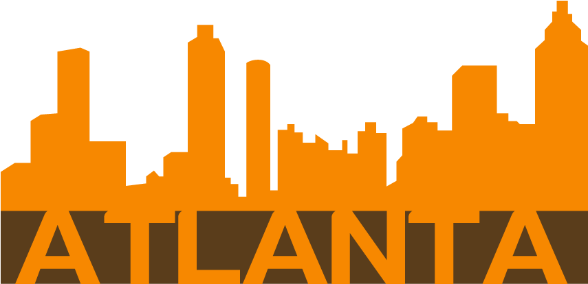 Transparent State Of Georgia Clipart - Atlanta City Skyline Outline ...