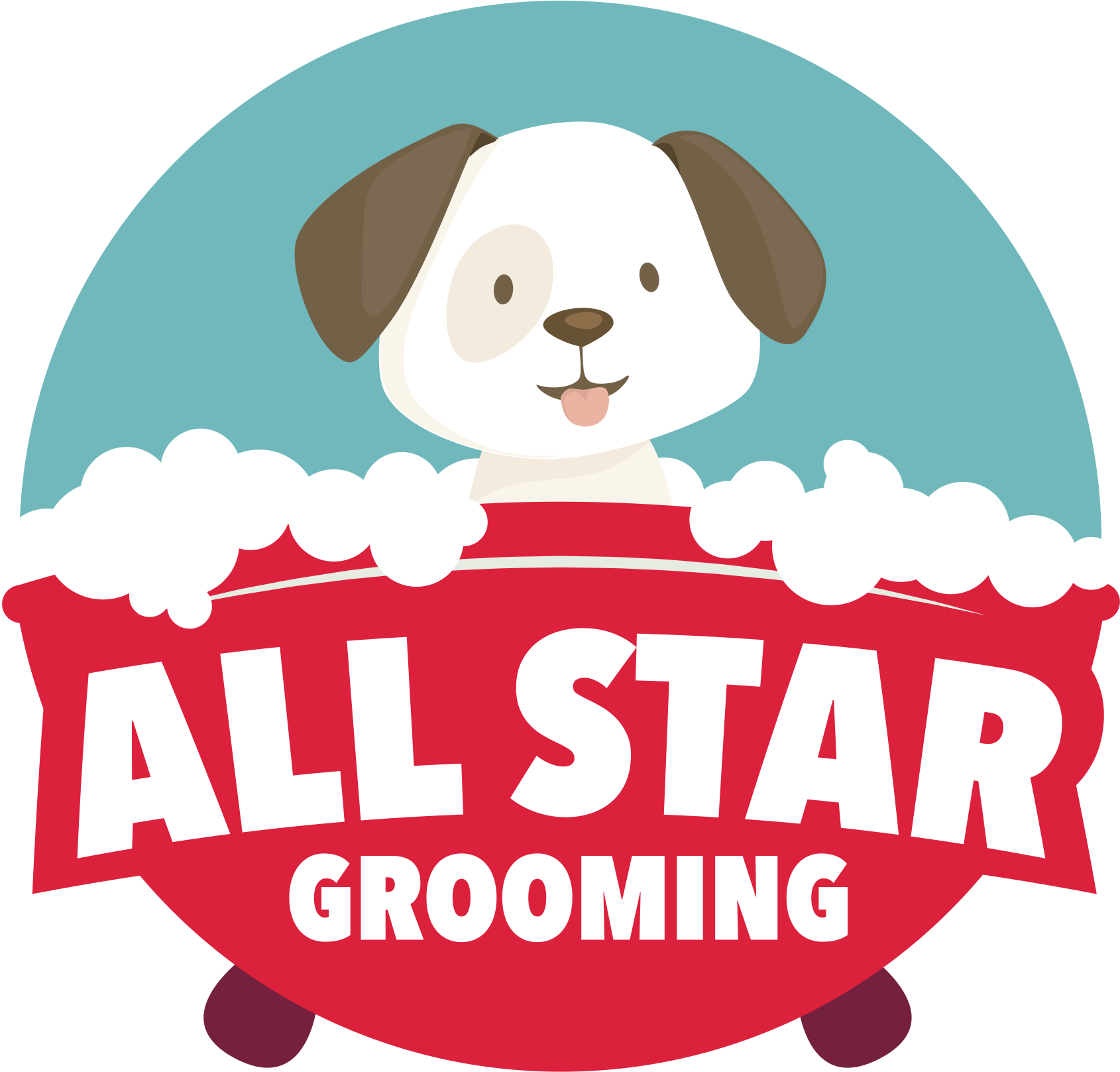 All Star Grooming - Dog Grooming Service Logo Clipart - Full Size ...
