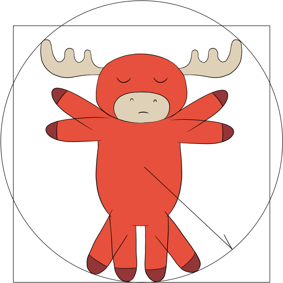 Download Massage Moose Therapy Moosevitruvianpng - Comic ...