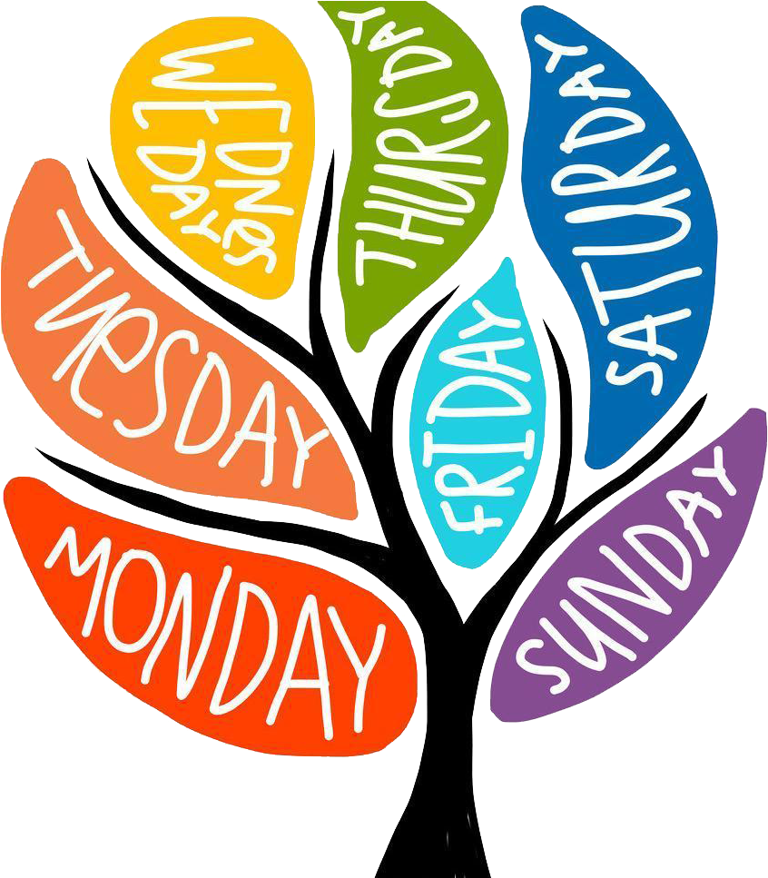 Download Monday Clipart Week - Days Of The Week Background - Png ...