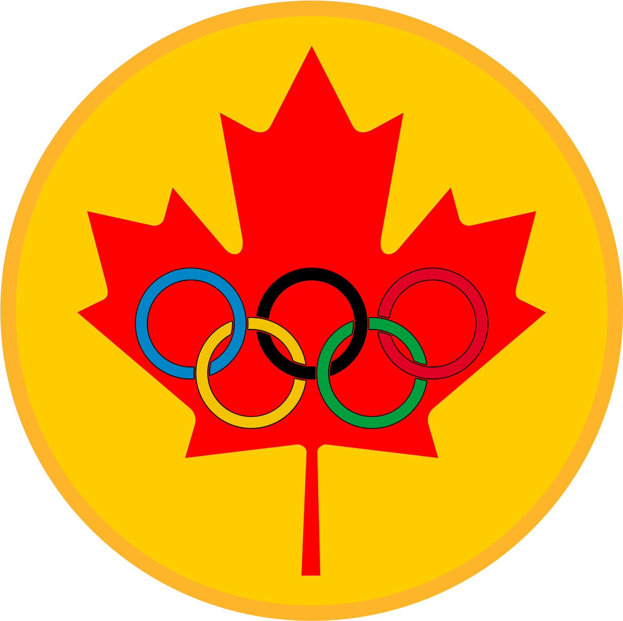 Maple Leaf Olympic Gold Medal - Canada Flag Clipart - Full Size Clipart ...