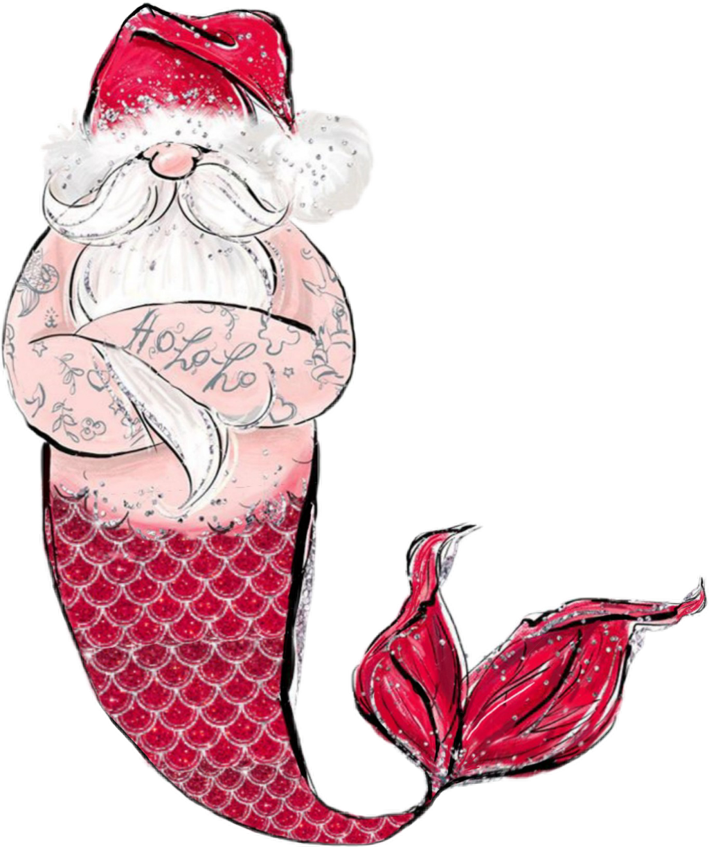 Download #santa #claus #christmas #mermaid #tattoos #pirate - Santa ...