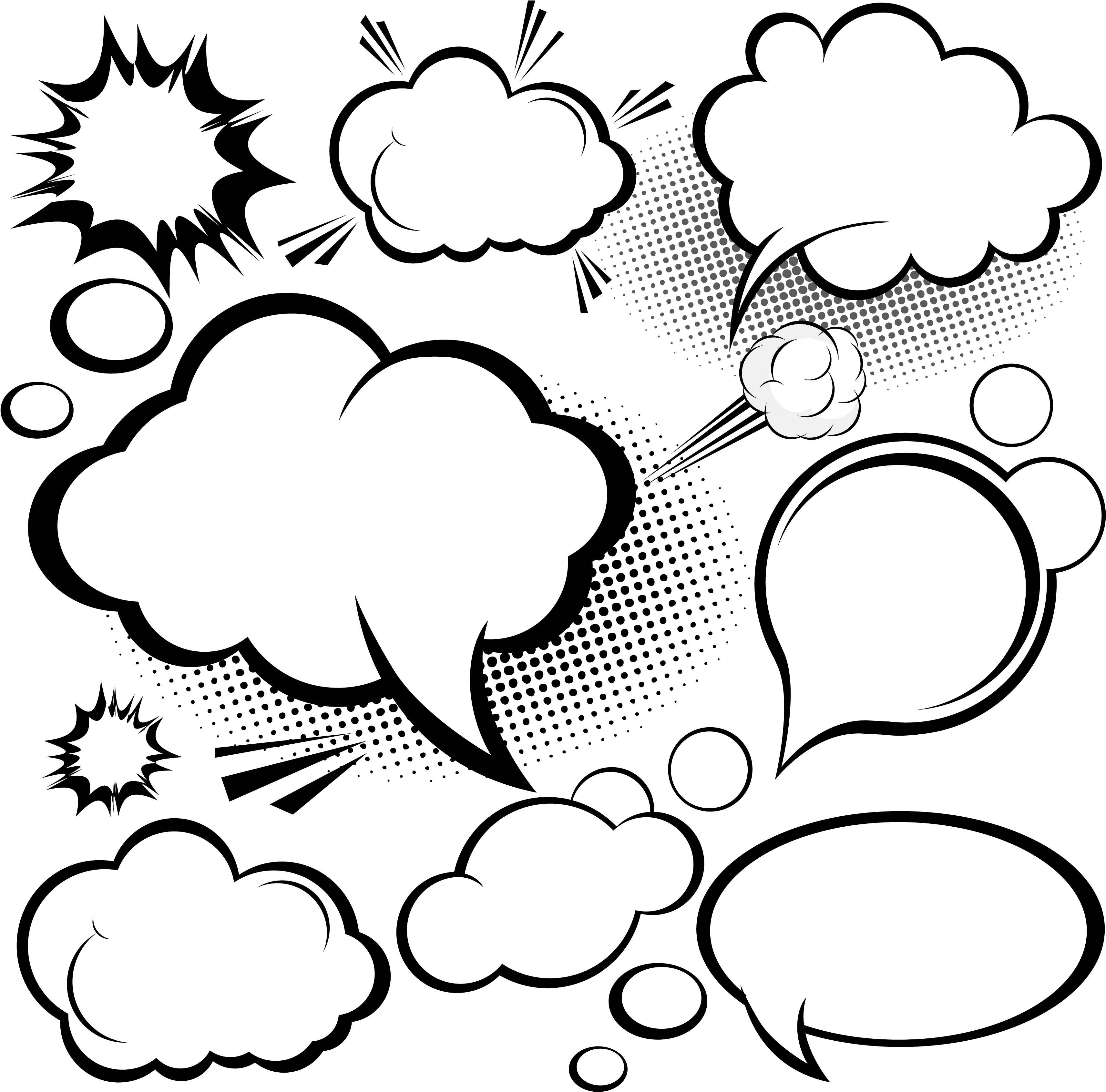 Explosion Comics Balloon Euclidean Vector Speech Dialog - Cloud Manga ...