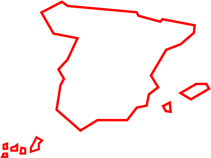 Spain Map Outline - Spain Red Map Clipart - Full Size Clipart (#5440388 ...