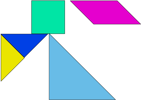 Tangram Puzzle Game Svg Clip Arts - Triangle - Png Download - Full Size ...