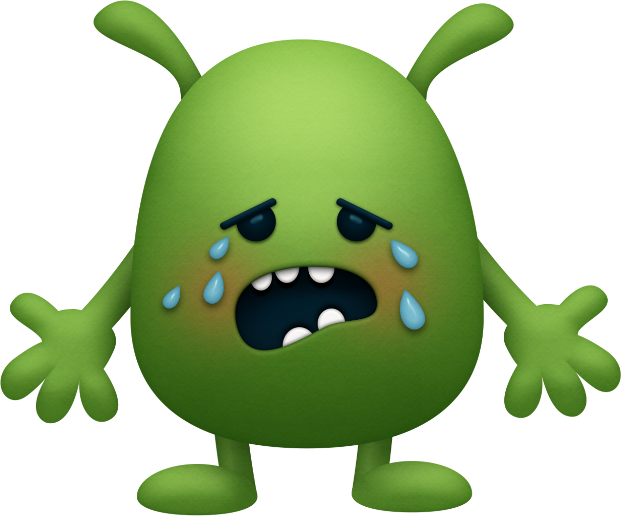 Monster Green Monsters, Clip Art And Album - Monster Crying - Png ...