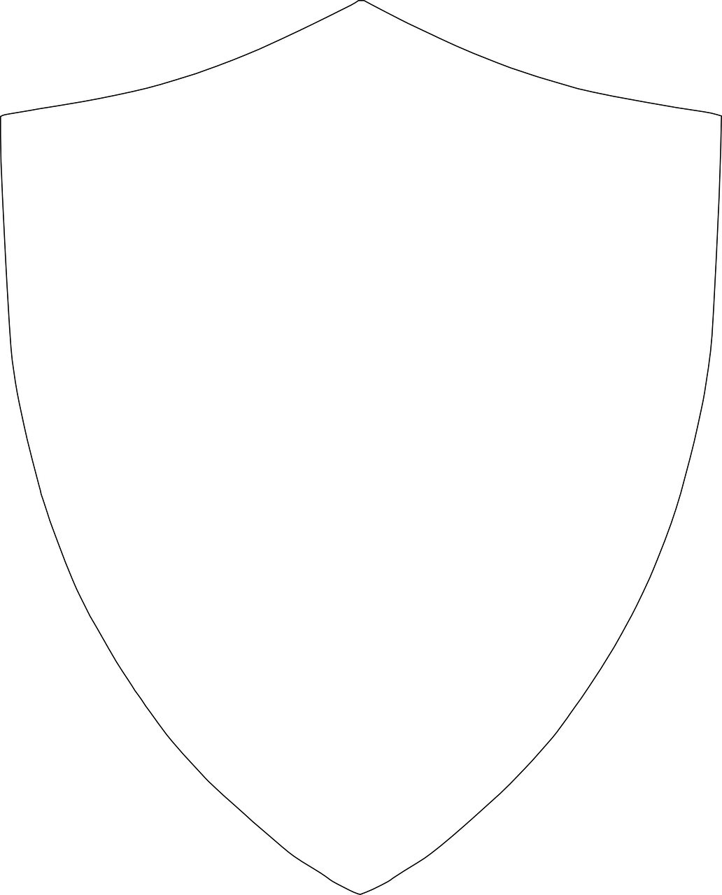 Download White Shield Outline Png Clipart (#5445384) - PinClipart