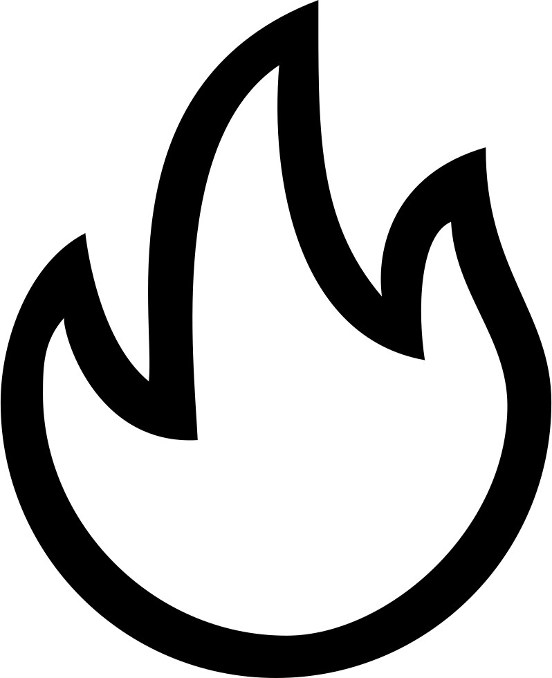 Real Fire Vector Png Download - Fire Symbol Black And White Png Clipart ...