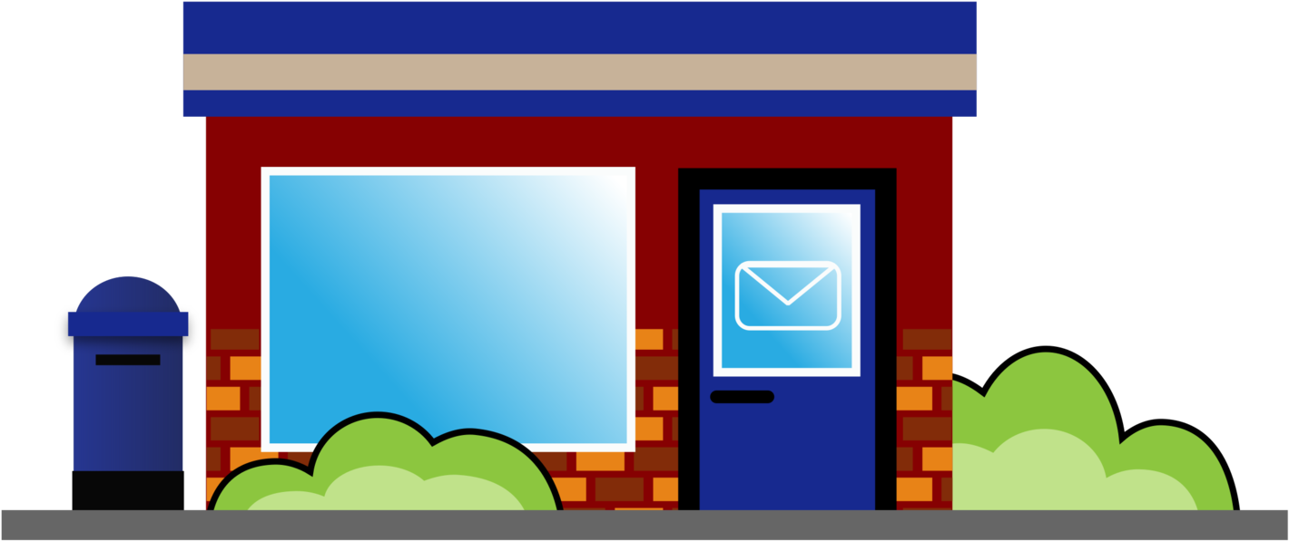 Transparent Blue Box Png - Post Office Clipart Png - Full Size Clipart ...