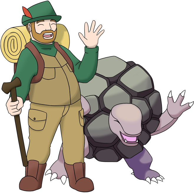 Download Bill-art - Pokemon Hiker Trainer Clipart (#5454696) - PinClipart