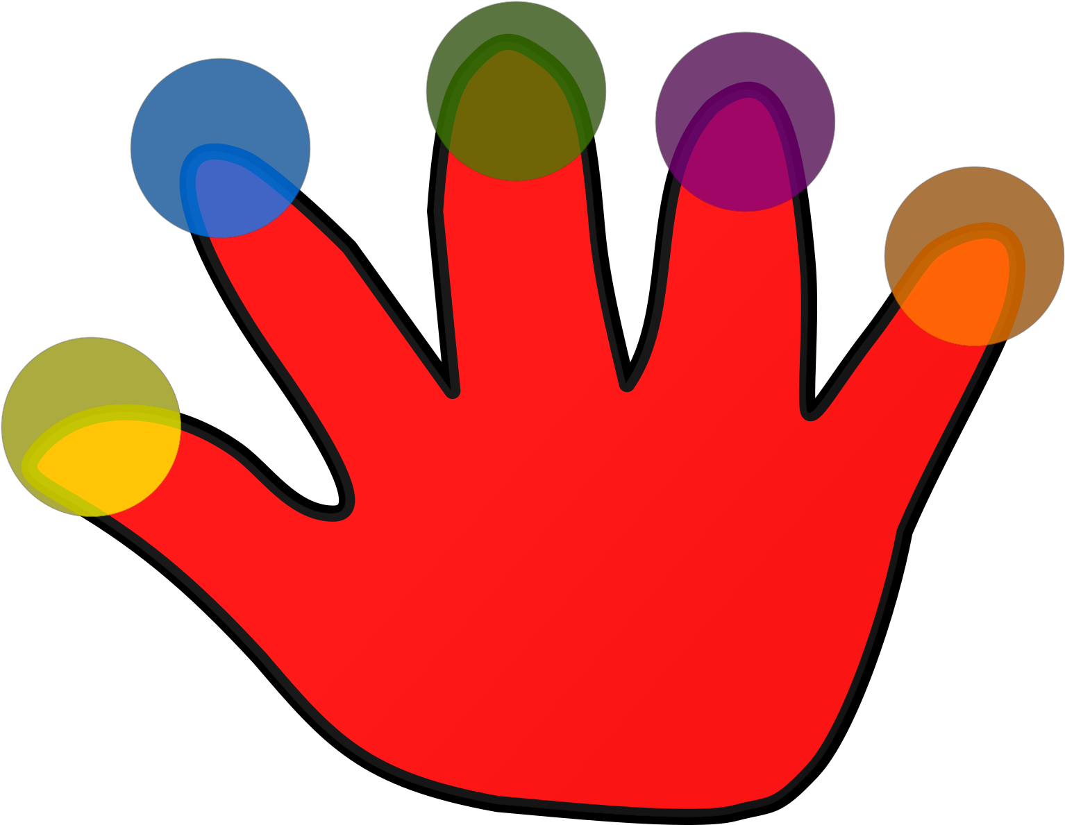 Download Hand With 5 Fingers Clipart - Png Download (#5457696) - PinClipart