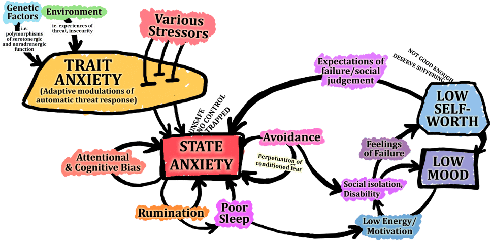 Download State Anxiety Diagram Clipart (#5458692) - PinClipart