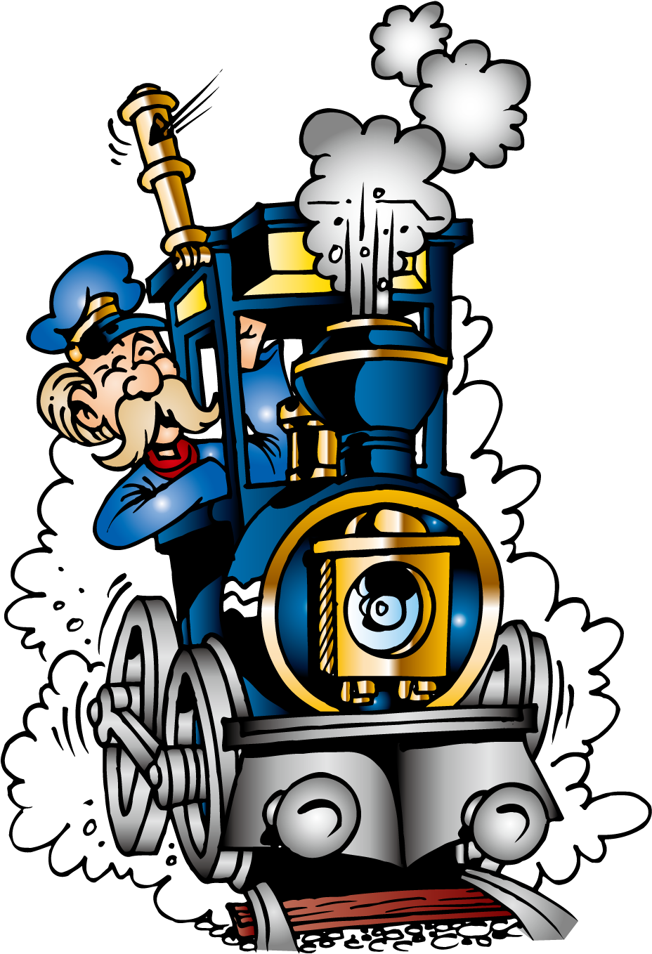 Transparent Driving Clipart - Steam Train Driver Cartoon - Png Download ...