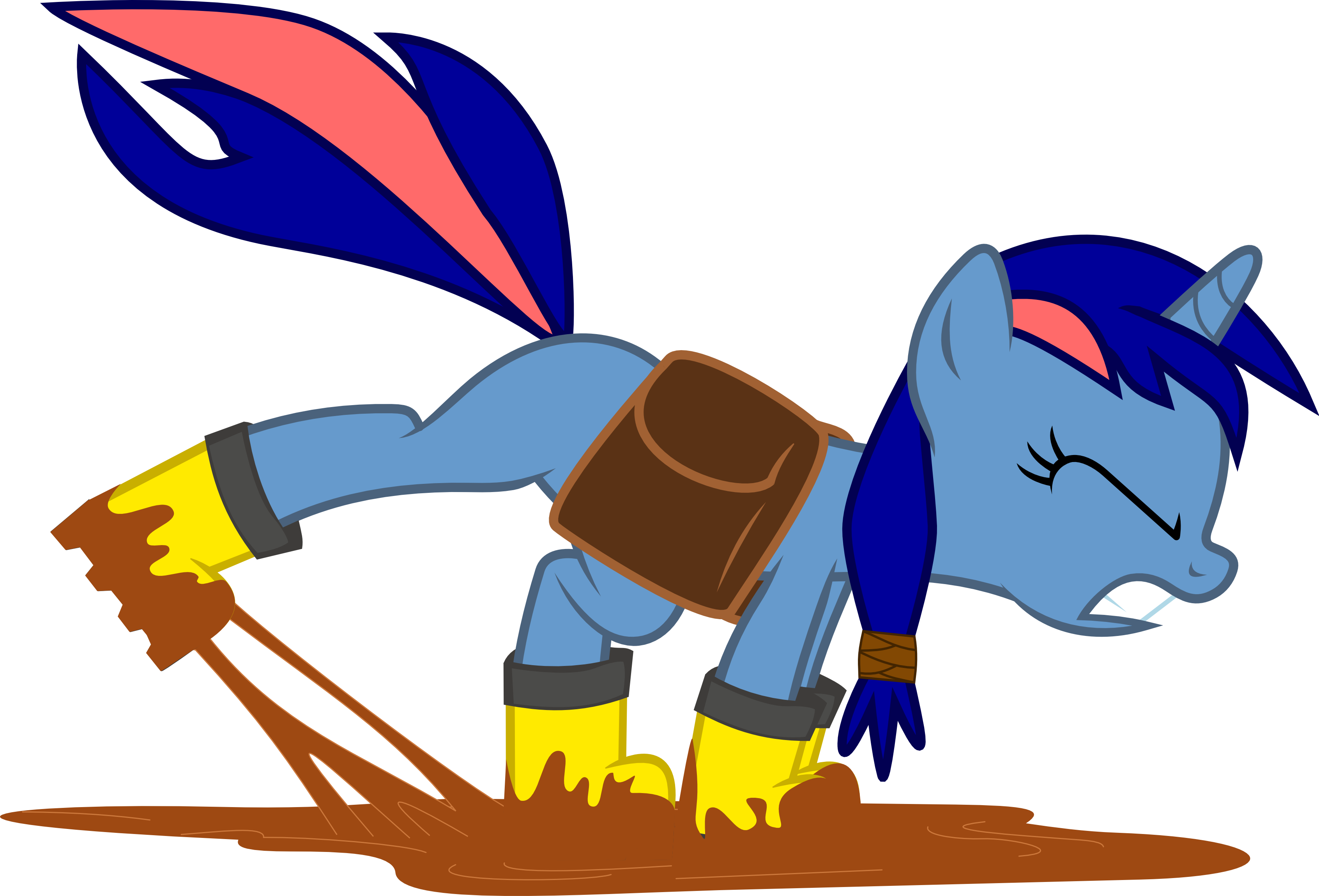 Little Dragon Clipart High Quality - My Little Pony Stuck In Mud - Png ...