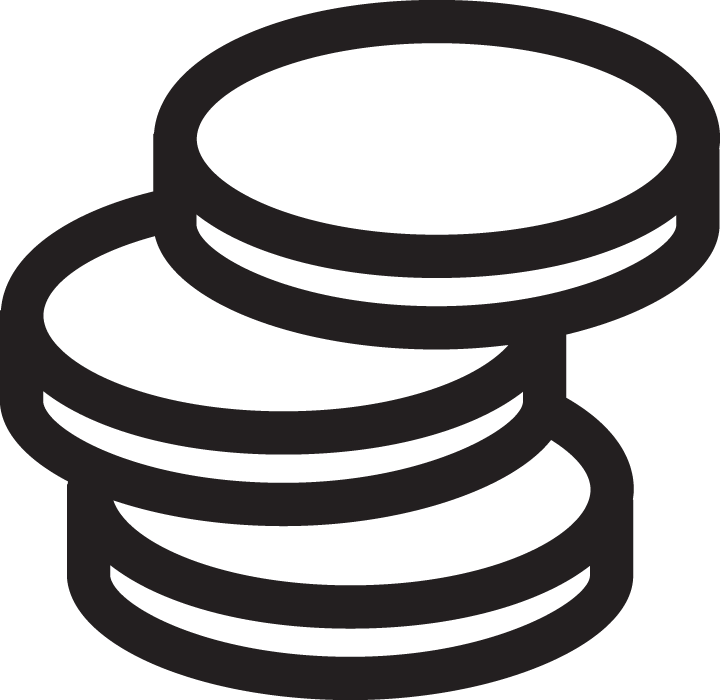 Download Clip Art Transparent Coin Black And White Clipart - White Coin ...