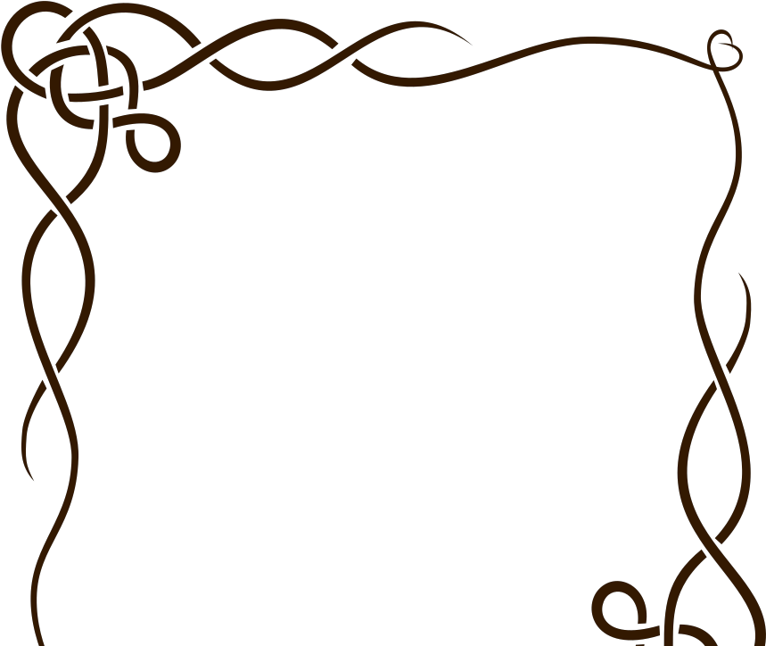 Download Leafless Vine Frame Svg Clip Arts - Elegant Border Lines Png ...