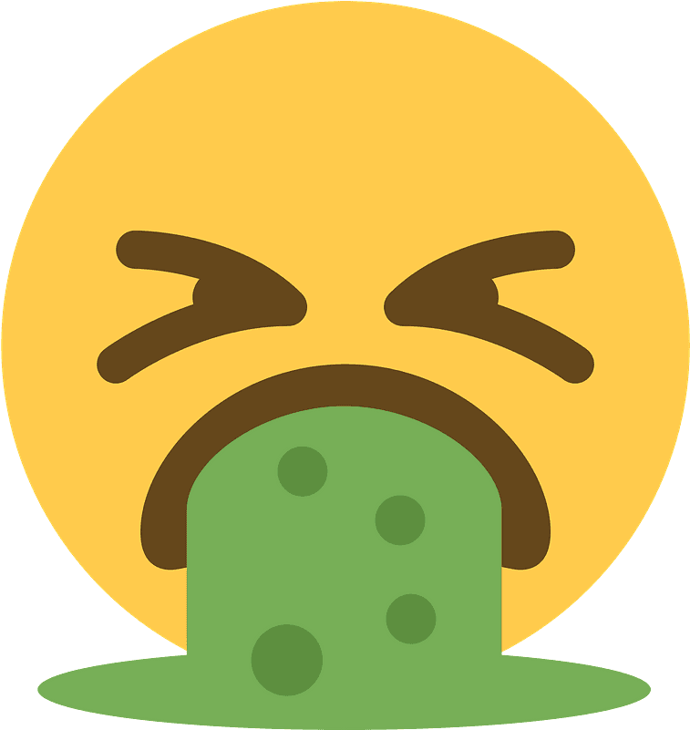 Face Vomiting Emoji Clipart - Vomit Emoji - Png Download - Full Size ...