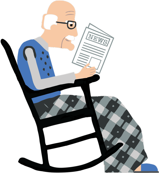 Old Man In A Rocking Chair Clipart - Full Size Clipart (#5471250 ...