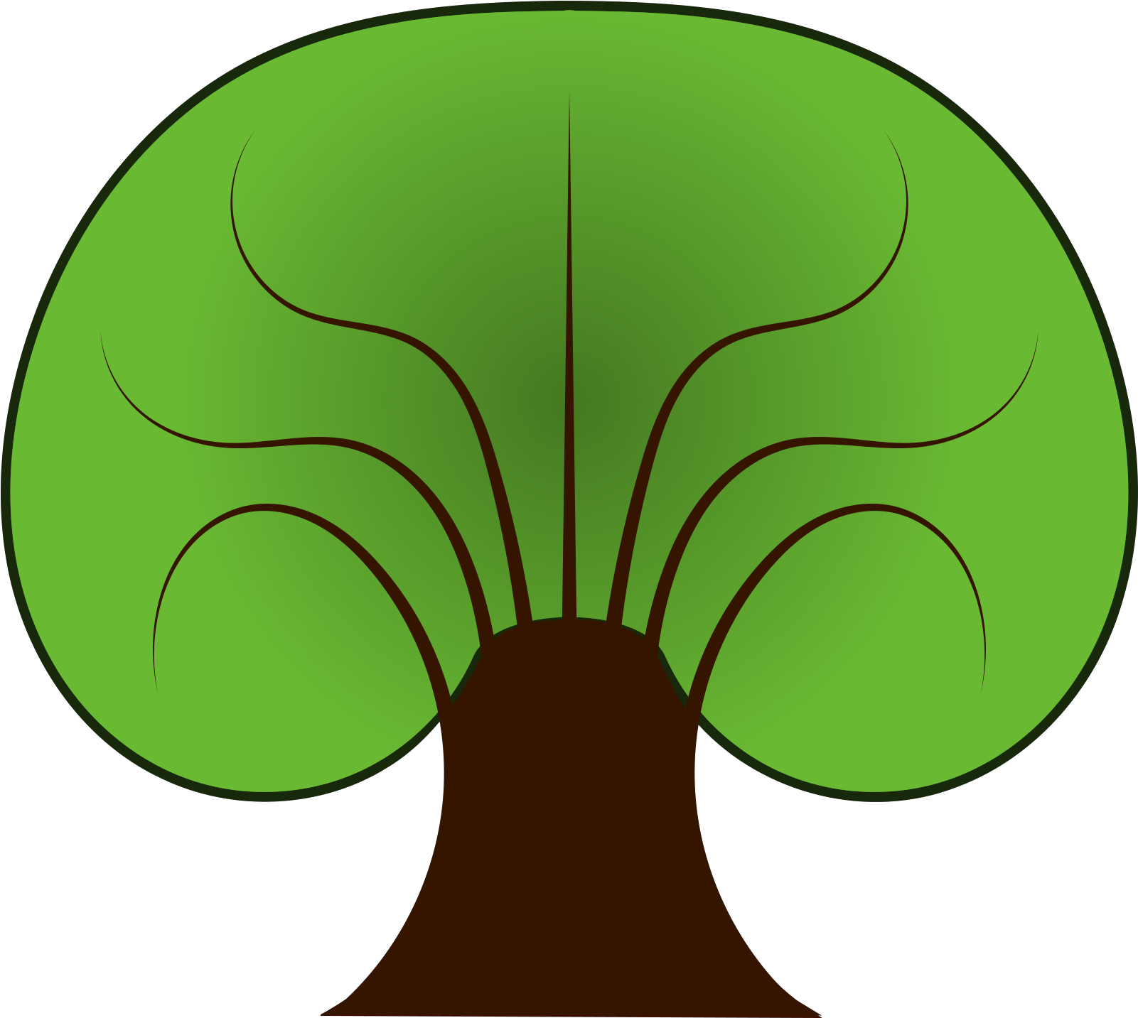 Symmetrical Tree Clipart - Full Size Clipart (#5474619) - PinClipart