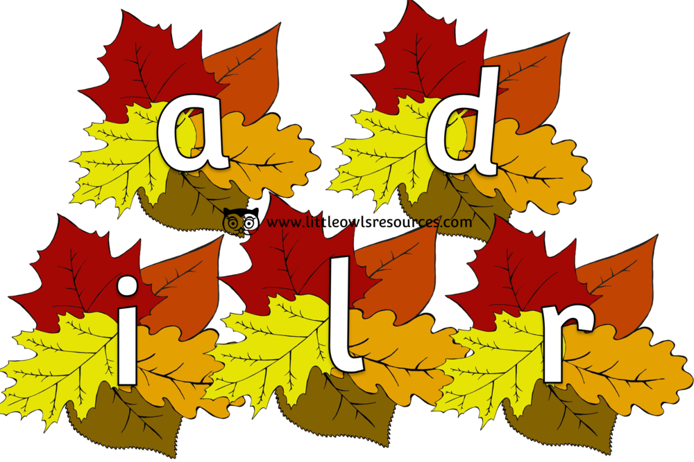 Autumn Leaves Alphabet Clipart - Full Size Clipart (#5477121) - PinClipart