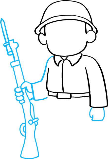 How To Draw Soldier - World War 1 Drawings Easy Clipart - Full Size ...