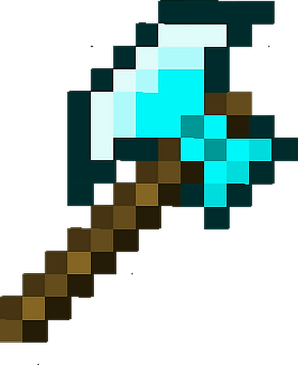 Axe Clipart Minecraft Diamond - Enchanted Minecraft Diamond Axe - Png ...