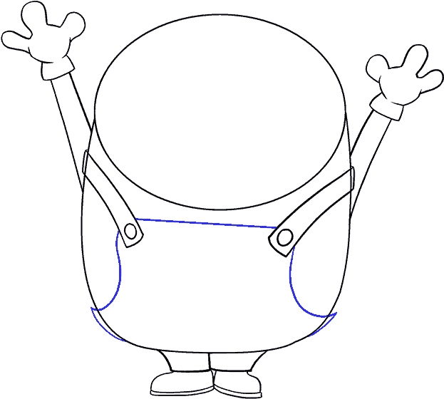 How To Draw Bob The Minion Easy Step - Drawing Bob The Minion Clipart ...