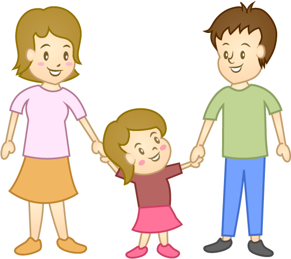 Clipart Of Parents And Child - Child And Parent Animation - Png ...