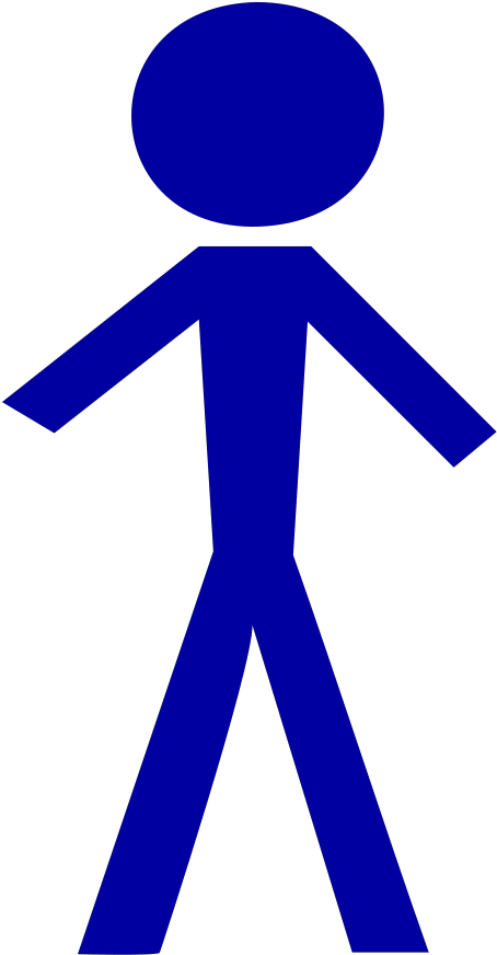 Blue Stick Man Knowledge Svg Clip Arts - Blue Colored Stick Men - Png ...