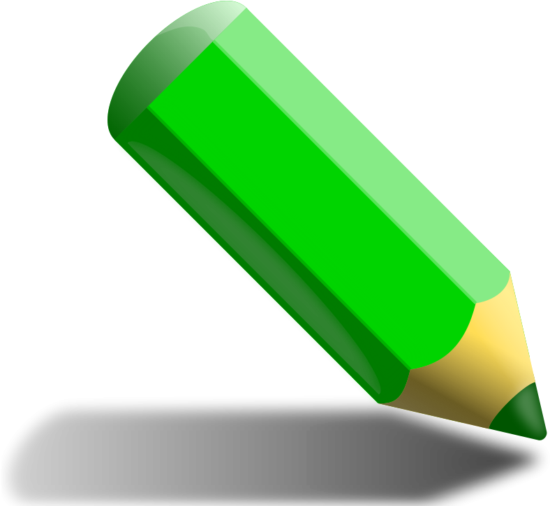 Green Pencil - Clipart Green Pencil - Png Download - Full Size Clipart ...