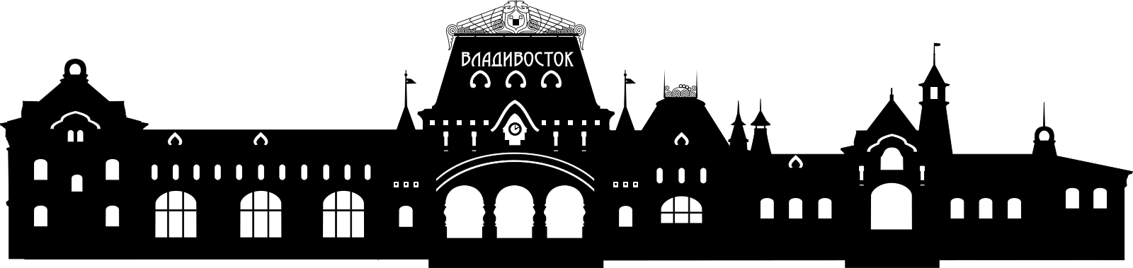 Base Station Svg Clip Arts - Silhouette Of A Train Station - Png ...