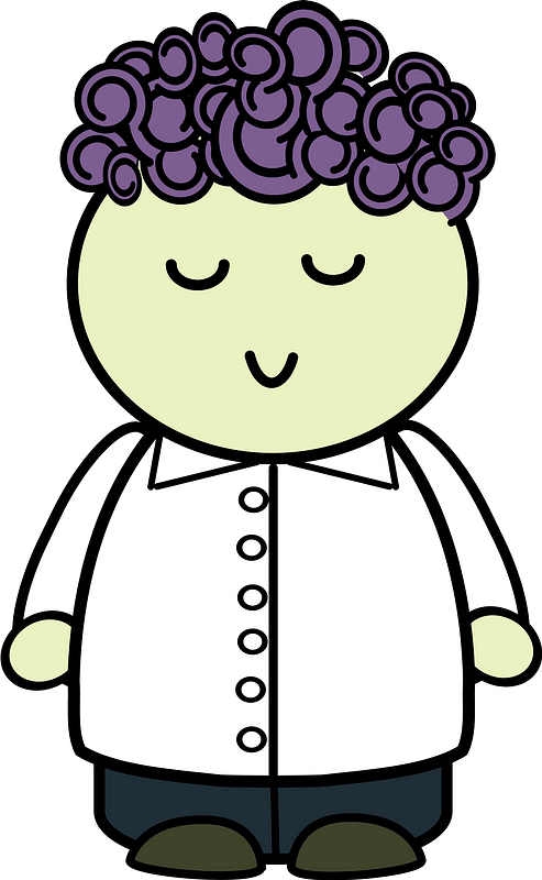 Person 4 Clipart - Animasi Kartun Rambut Keriting - Png Download - Full ...