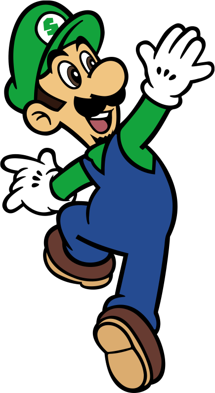 Luigi - Mario And Luigi High Five Clipart - Full Size Clipart (#551731 ...