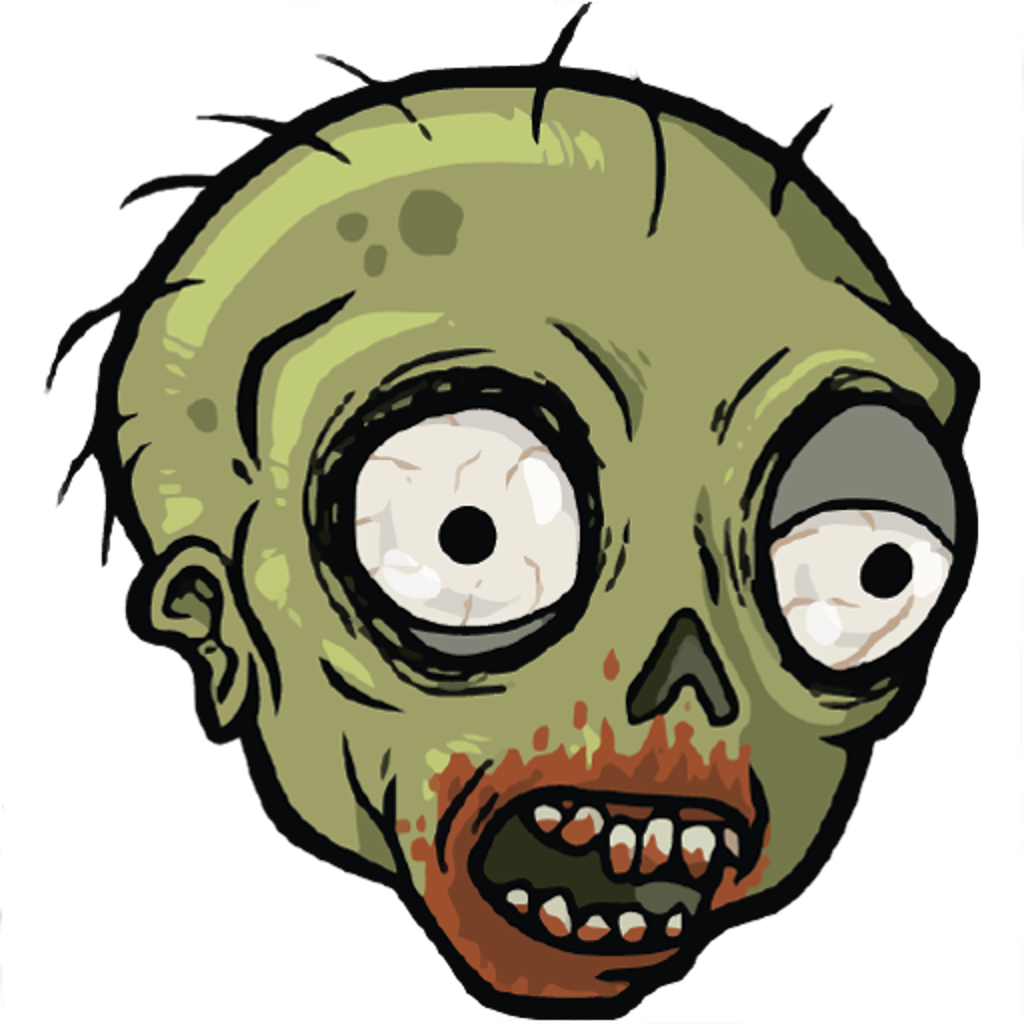 Quirky App Of The Day Slam Explode - Zombie Face Cartoon Png Clipart - Full Size Clipart ...