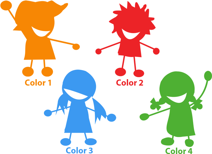 Transparent Holding Hands Clipart - Children With Colors Clipart - Png ...