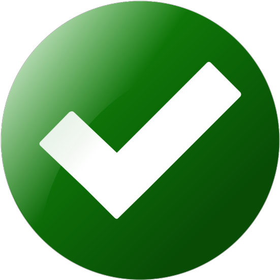 Simple Green Check Button Png Icons - Circle Tick Png Clipart - Full ...