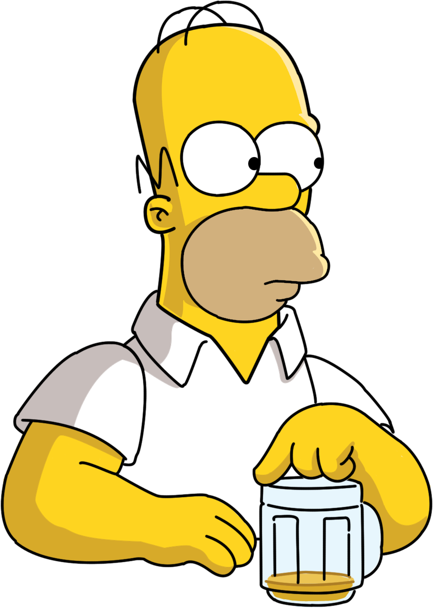 Bart Simpson Clipart Bark - Homero Con Una Cerveza - Png Download ...
